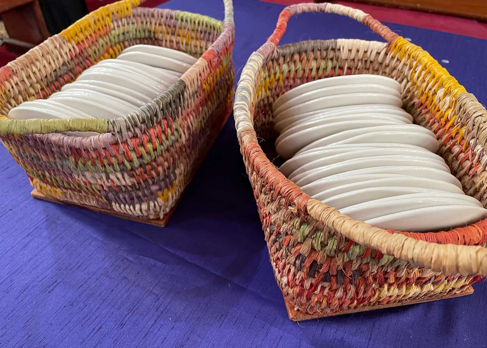 Communion plates – and baskets – South Sydney Uniting Church